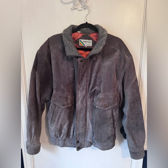 Members Only | Jackets & Coats | Rare Vintage Members Only Gray Suede ...